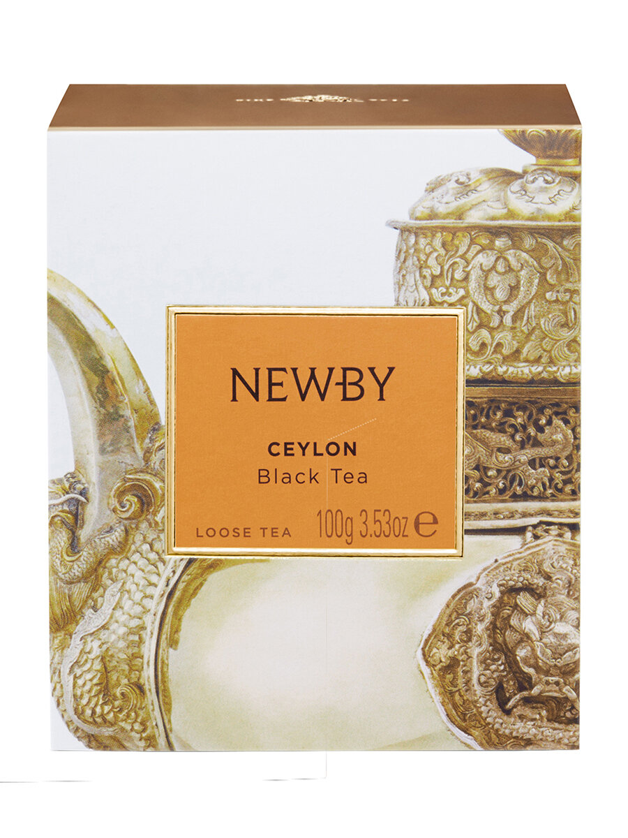 Чай Newby Цейлон, черный, крупнолистовой, картонная упаковка, 100 гр