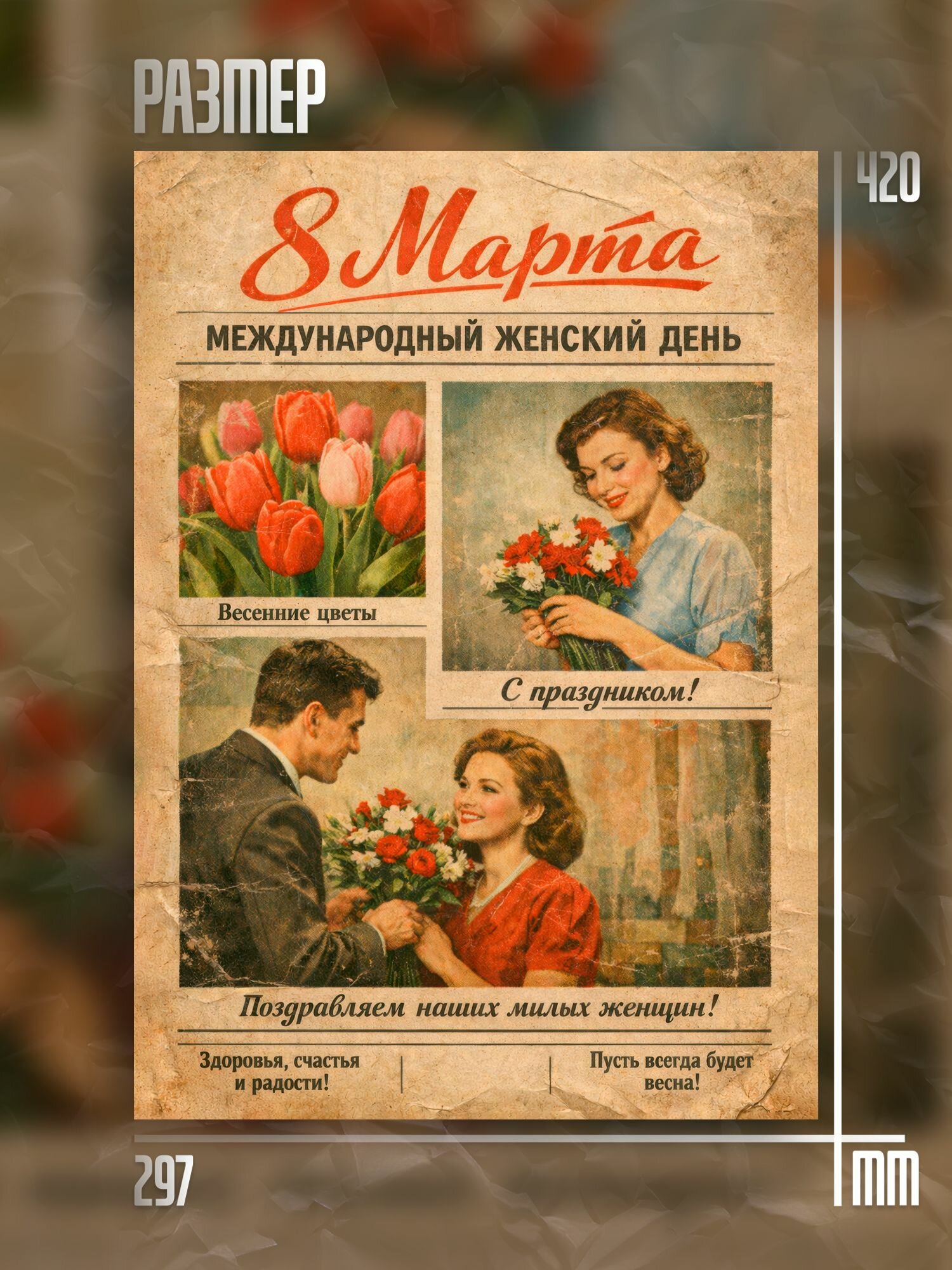 Плакат 8 марта — фото 1