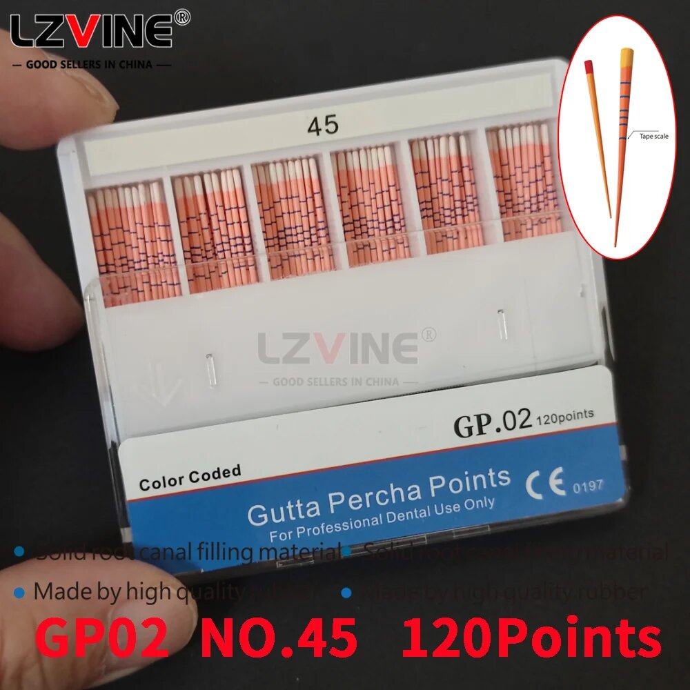 Gutta Percha Points GP02 NO.45 120 Points