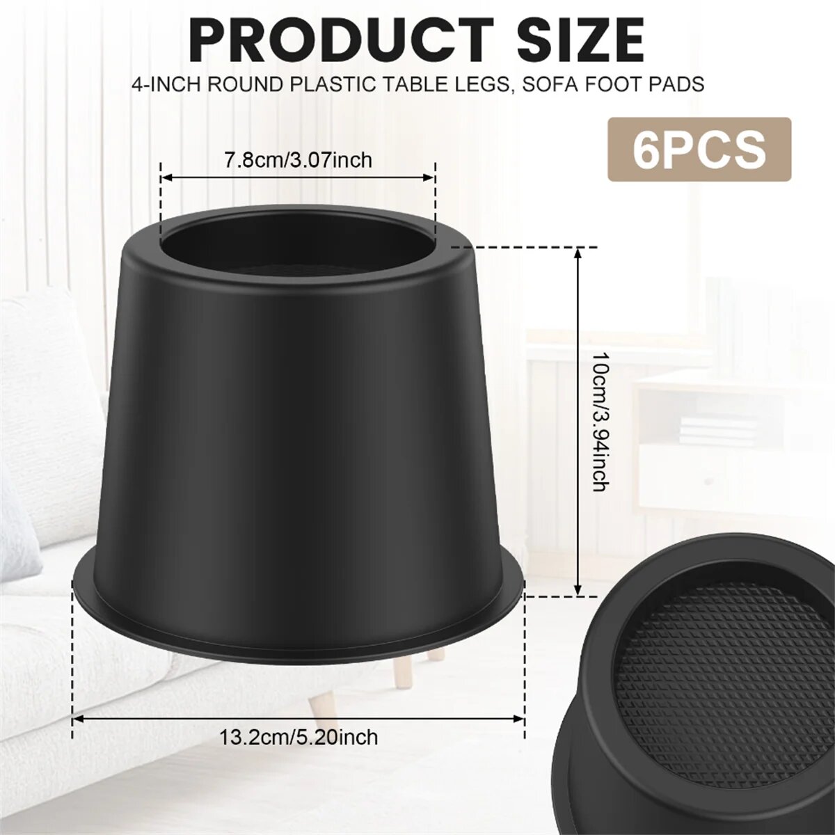 Регулируемые подпятники для мебели 48 шт. 6PCS