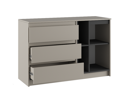 Комод для вещей "Селена", 120см, кашемир/графит