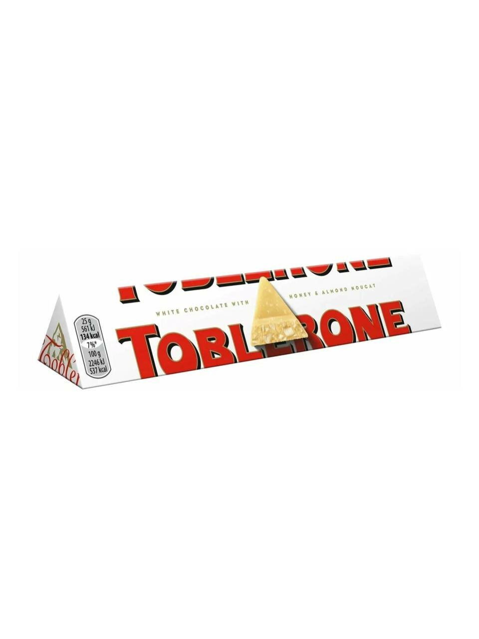 Шоколад Toblerone белый с медово-миндальной нугой, 100г