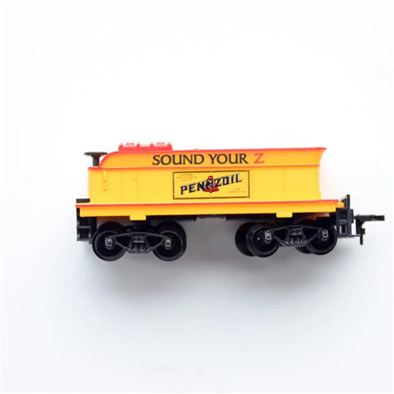 Модель паровоза и тендера HO scale 1/87 пластиковый желто-красный