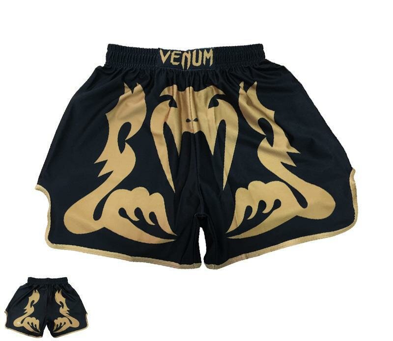 Тренировочный костюм Venom UFC для мужчин, облегающая быстросохнущая одежда для бокса, шорты с коротким рукавом для тайского бокса и занятий в спортзале.