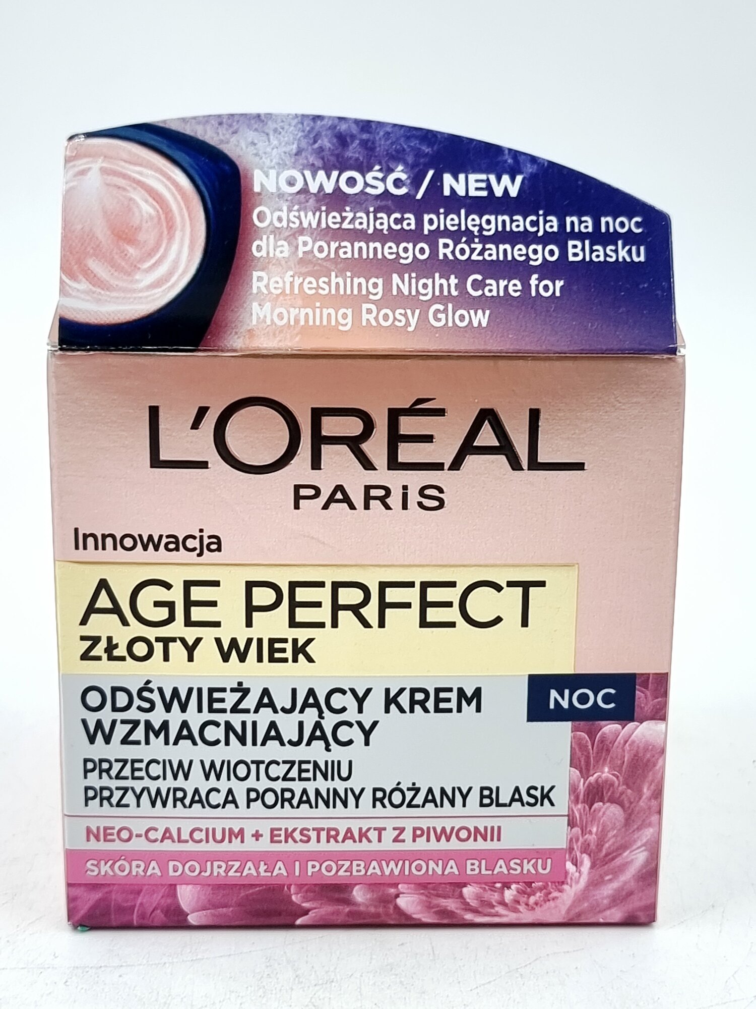 Крем ночной L'Oreal Age Perfect Golden Age 60 +, с экстрактом пиона, кальцием, для зрелой кожи, 50 мл