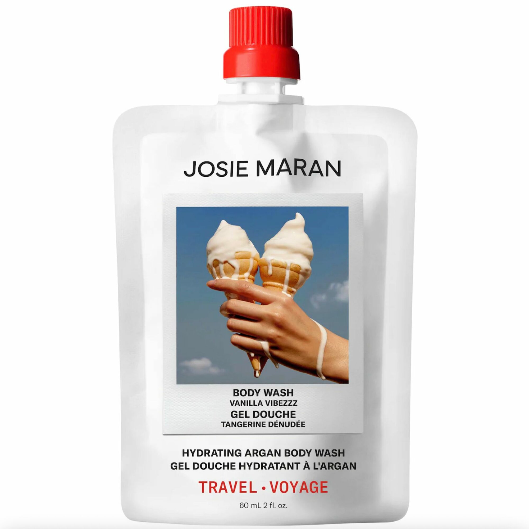 JOSIE MARAN Гель для душа Hydrating Argan Body Wash (Vanilla Vibezzz) 60 мл