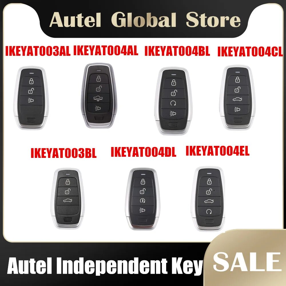 Смарт-ключ AUTEL MaxiIM IKEYAT003AL, 3/4 кнопки, IKEYAT004CL, 5шт