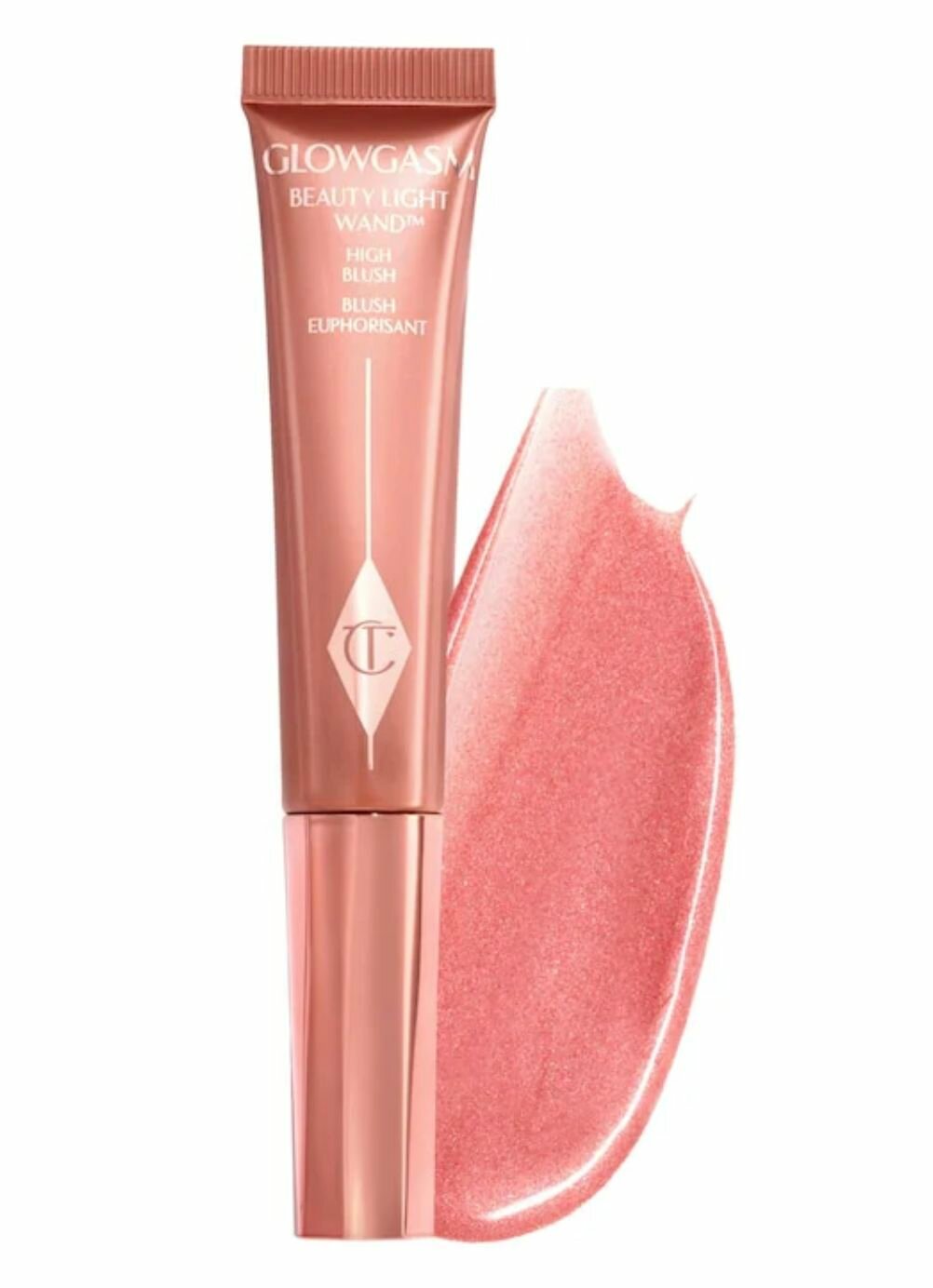 Charlotte Tilbury Сияющие кремовые румяна для лица HOLLYWOOD Beauty Light Wand easy Highlight-Blush PINKGASM 12ml