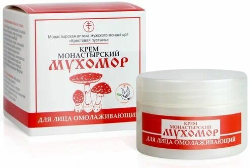 Бизорюк Крем для лица монастырский омолаживающий Мухомор