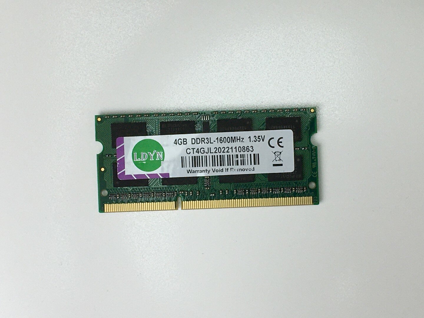 Оперативная память SODIMM 4Gb, DDR3L 1600MHz, LDYN CT4GJL2022110863 16 чипов
