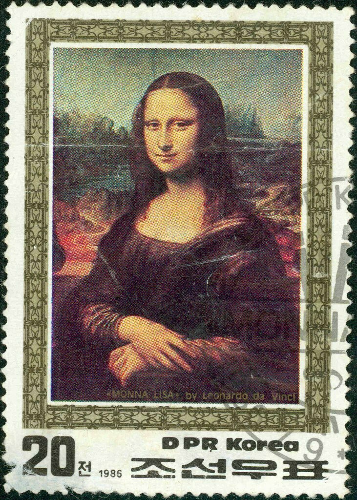 (1986-040) Марка Северная Корея "Мона Лиза" Живопись III