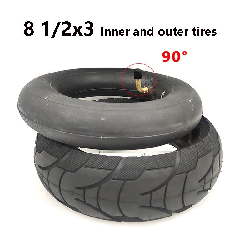 8 1/2x3 Шина с трубкой, Серый, Inner Outer Tire 90