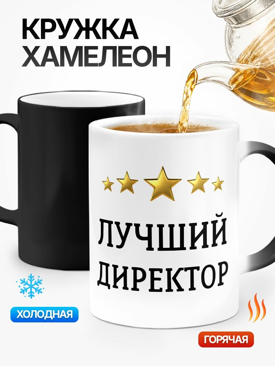 Кружка хамелеон в подарок Лучший директор
