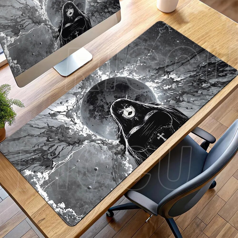 Коврик для мыши XXL Riccu Anime Girl, черный, 1000x500mm, G-4