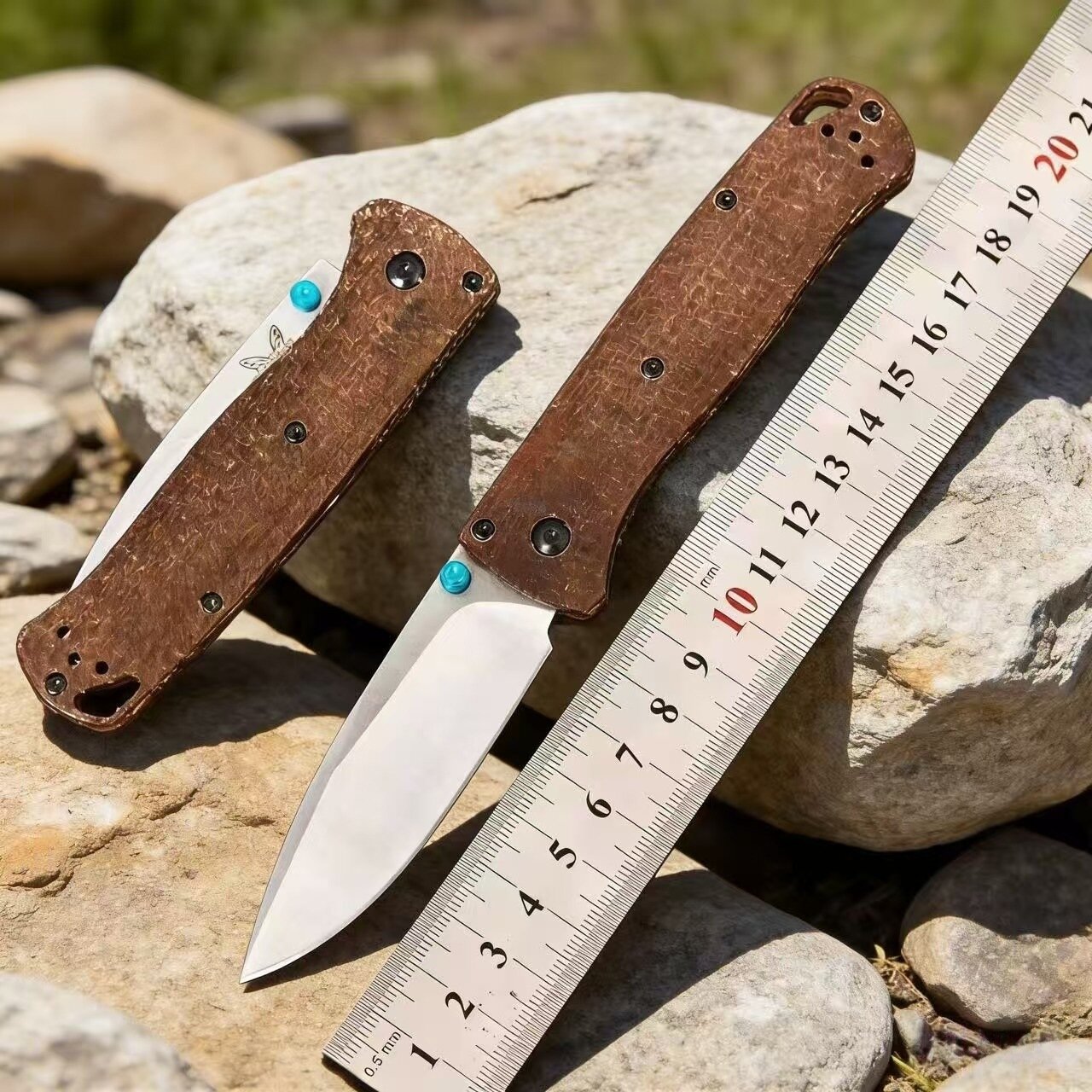 Benchmade533 Складной нож с рукоятью из стабилизированного льна, маленький нож высокой твердости, портативный походной инструмент для кемпинга и отдыха на природе