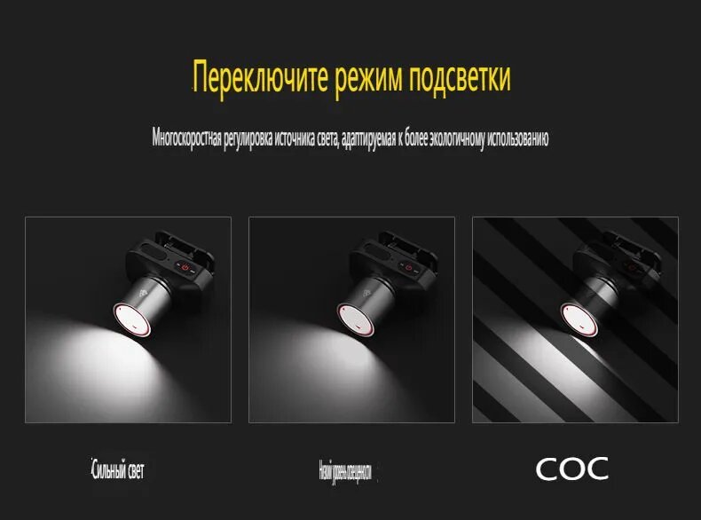 Фонарь для велосипеда D-edk1, лазерная пушка, 1000 Люмен, 10Вт, 500м, 3 режима, серебристый — фото 1