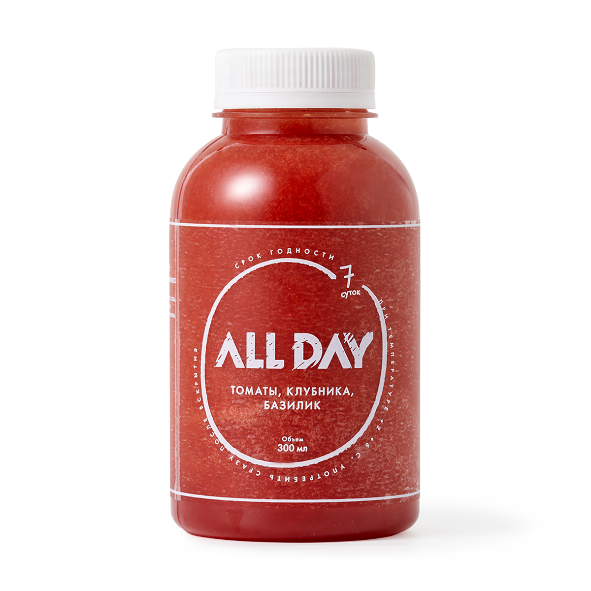 Суп холодный из томатов и клубникой с базиликом All Day