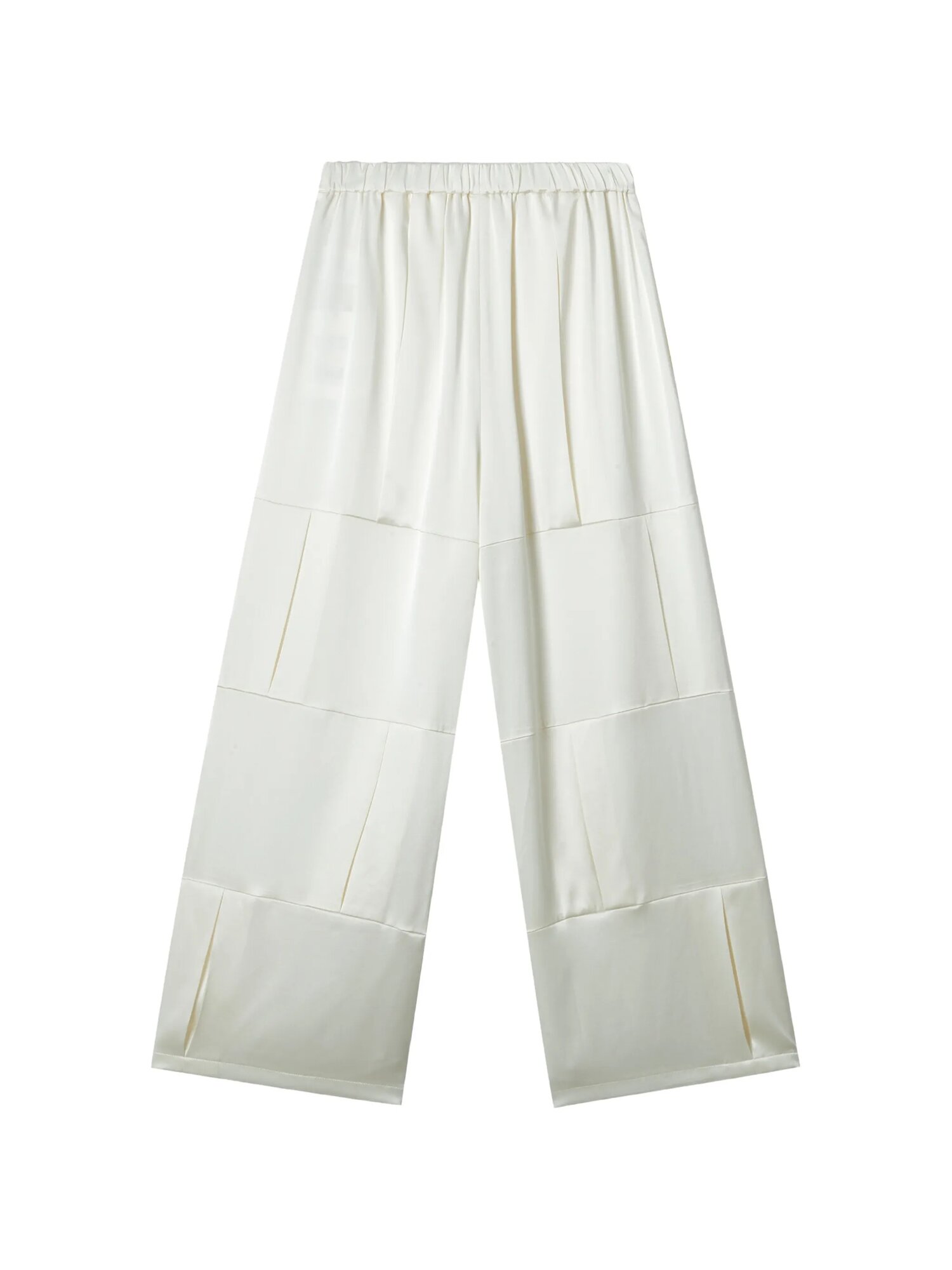 Брюки ENFOLD Patchwork-design palazzo pants, размер 38, бежевый/белый — фото 1