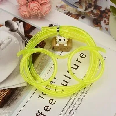 Соломенные бокалы с гибкой трубкой Yellow 1pcs