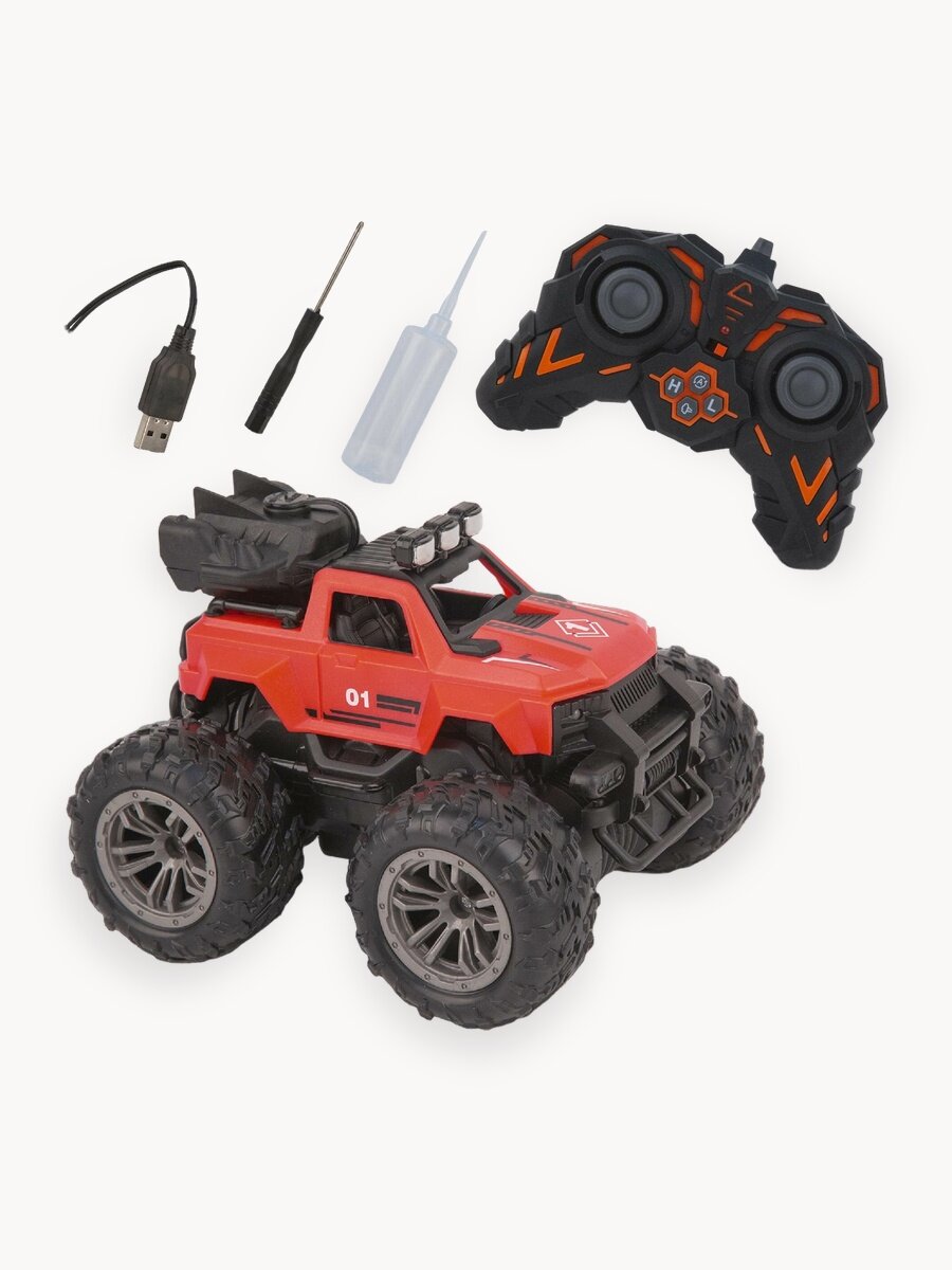 Машинка джип на пульте управления с дымом, резиновые колеса, BestLike