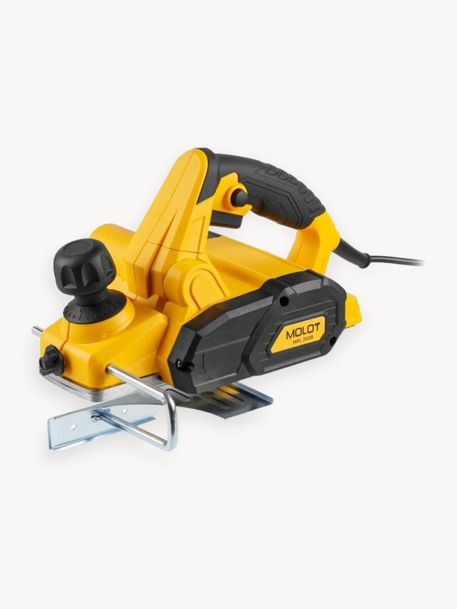 Рубанок электрический MOLOT MPL 2008 электрорубанок, 650 Вт, ширина до 82 мм, глубина до 2 мм