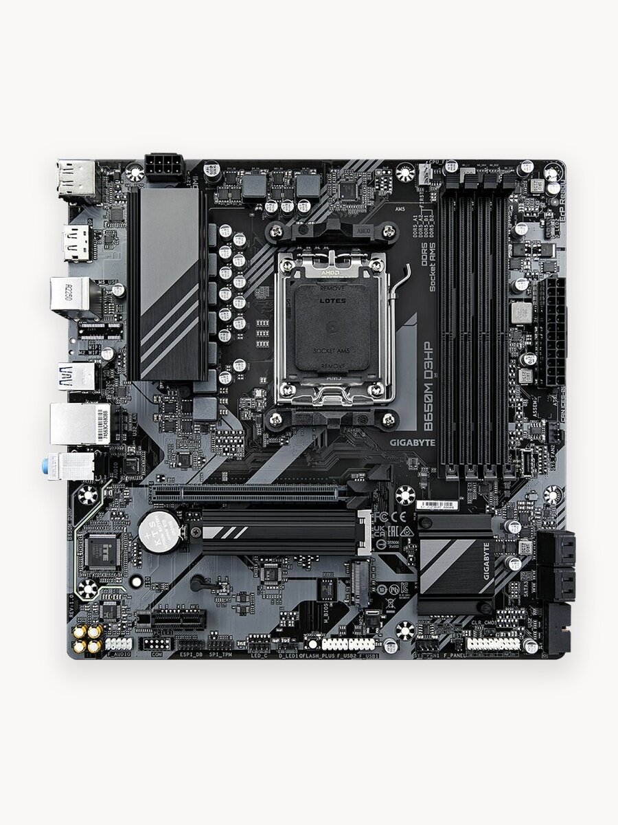 Материнская плата Gigabyte B650M D3HP, AM5, AMD B650, Micro-ATX, RTL (B650M D3HP)