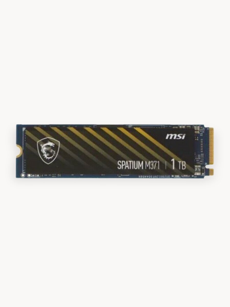 Накопитель SSD MSI 500Gb SPATIUM M371 M.2(22x80мм), NVMe, PCIe 3.0 x4, 3D TLC, R/W 2200/1150, IOPs 60 000/200 000, TbW 110, DWPD 0.12