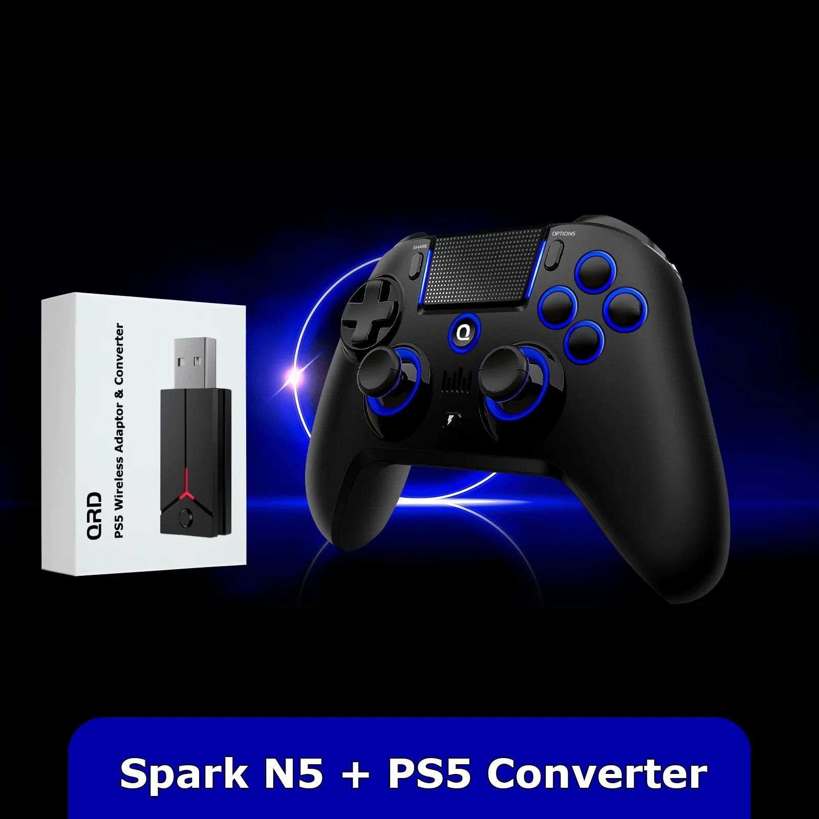 Беспроводной геймпад Qrd Spark N5 N5 and PS5 Converter