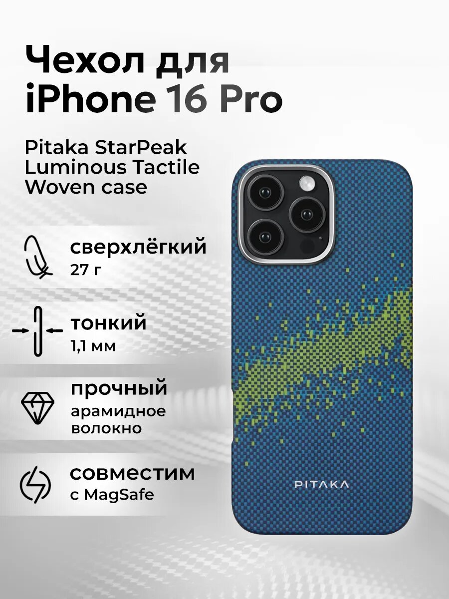 Чехол StarPeak Luminous Tactile Woven case для iPhone 16 Pro
