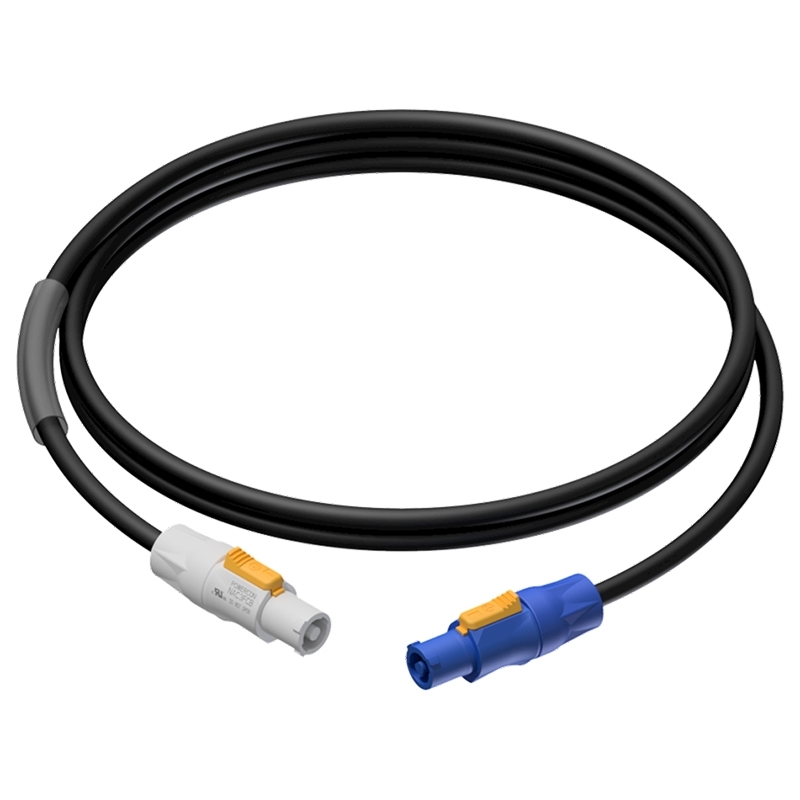 Procab PRP440/1.5- Кабель BLUE POWERCON (розетка), Neutrik – GREY POWERCON (розетка), Neutrik, 3х2,5 кв. мм