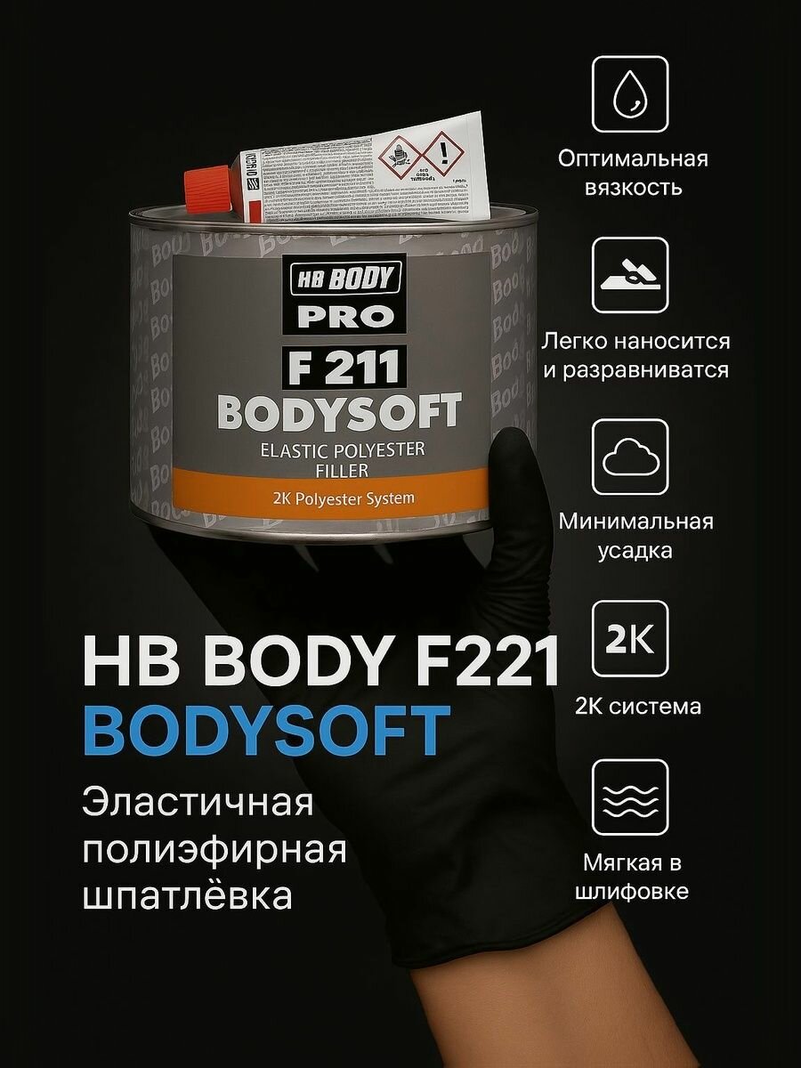 Шпатлевка Body F211 SOFT (0,25кг)