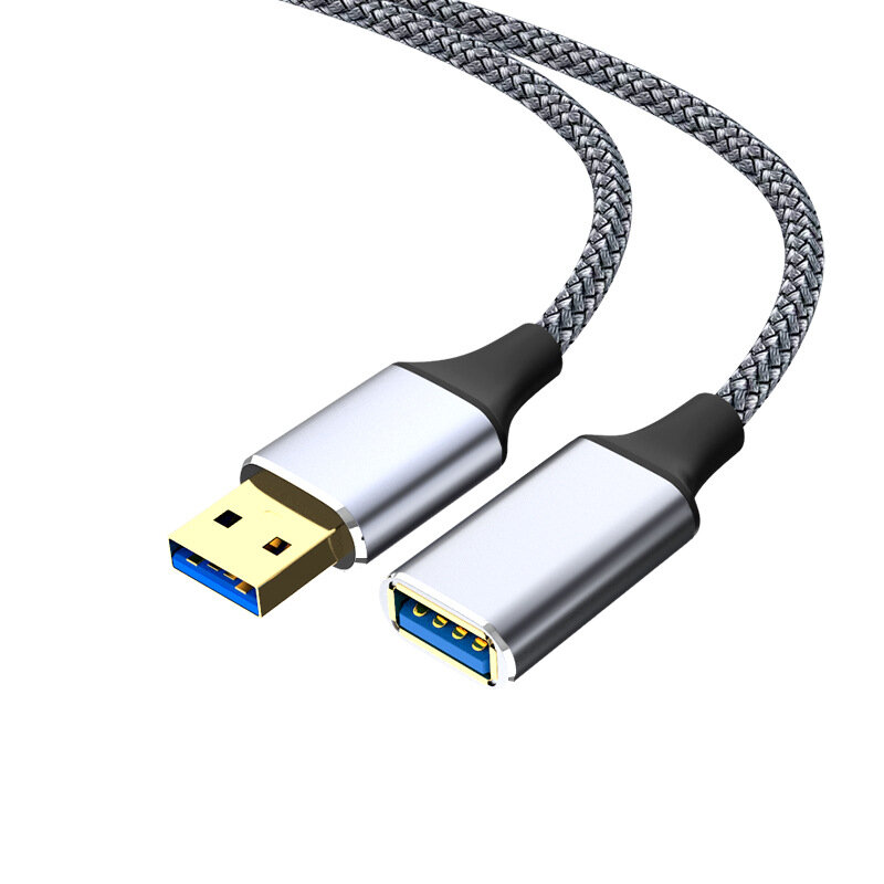 Удлинительный кабель, USB3.0, от мужчины к женщине, 1,5 м, серый