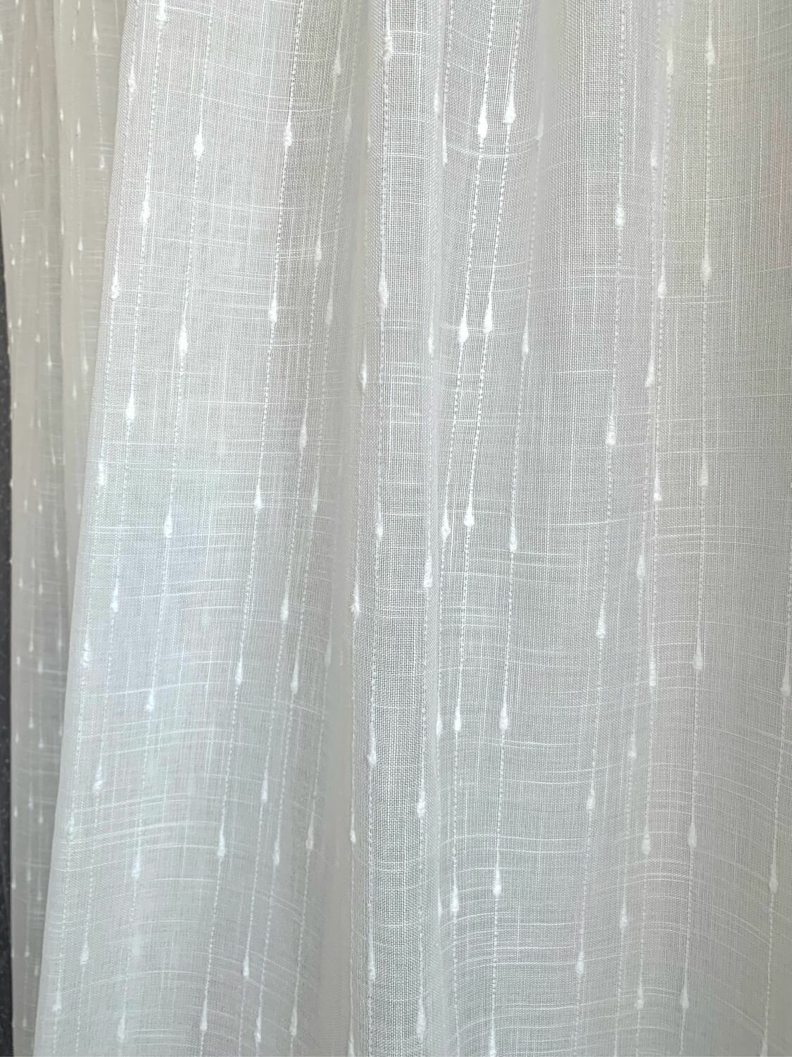 Тюль "Бон бон", бохо стиль, искусственный лен, на шторной ленте, 300 см ширина, 250 см высота