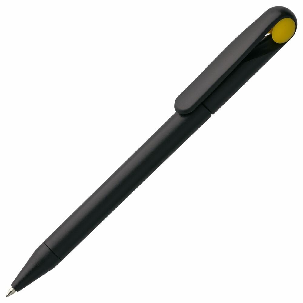 2 шт. Ручка шариковая Prodir DS1 TMM Dot, черная с желтым, Prodir
