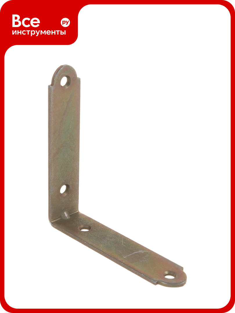 Мебельный уголок ЗУБР узкий УМ-2.0 75х75х17 х 2мм желтый цинк 31031-75