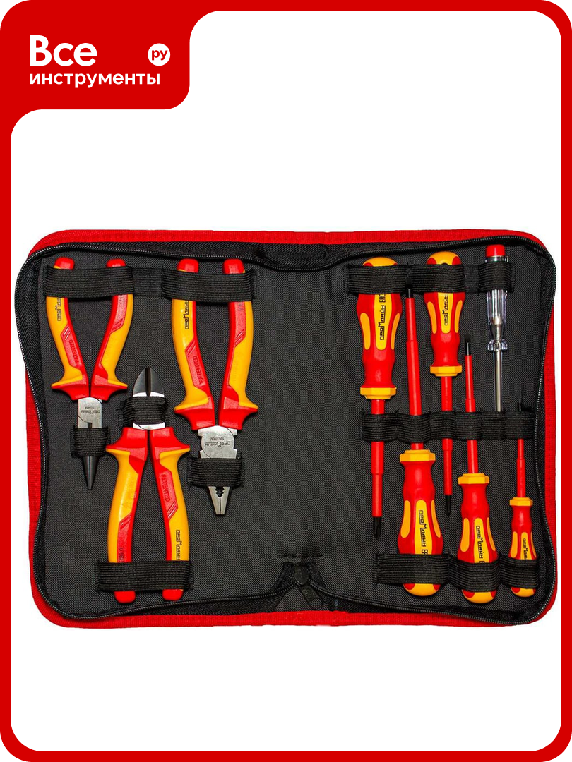 Набор диэлектрического инструмента Промлайн до 1000В, 9 предметов, в кофре ПЛ071201_z022