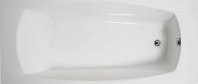 Акриловая ванна Marka One Pragmatika У25505 без опоры 175x75 см, правая, пристенная, белая, обрезная
