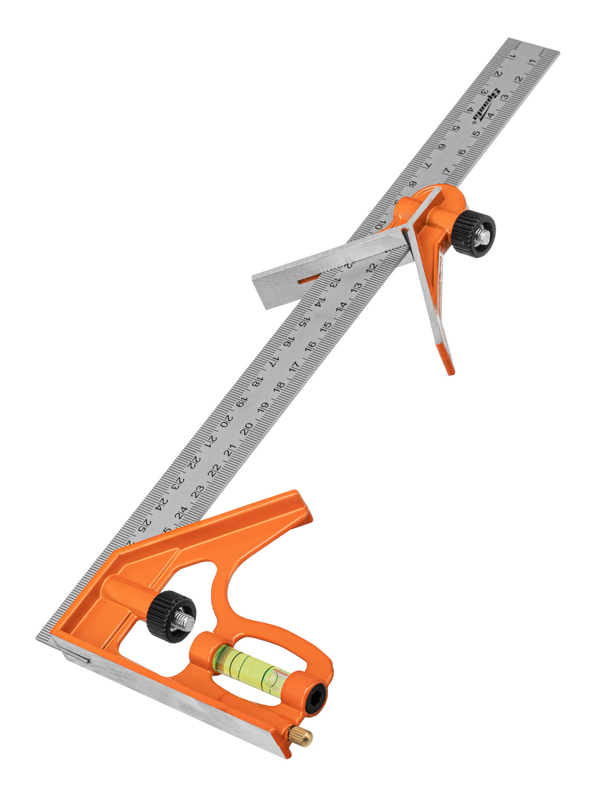 Угольник Sparta 300 мм, металлический, комбинированный 323675