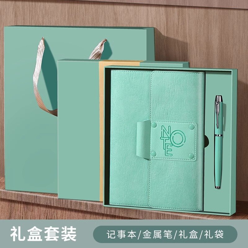 Подарочный набор "Tiffany Blue", блокнот, ручка, пряжка, подарочная коробка