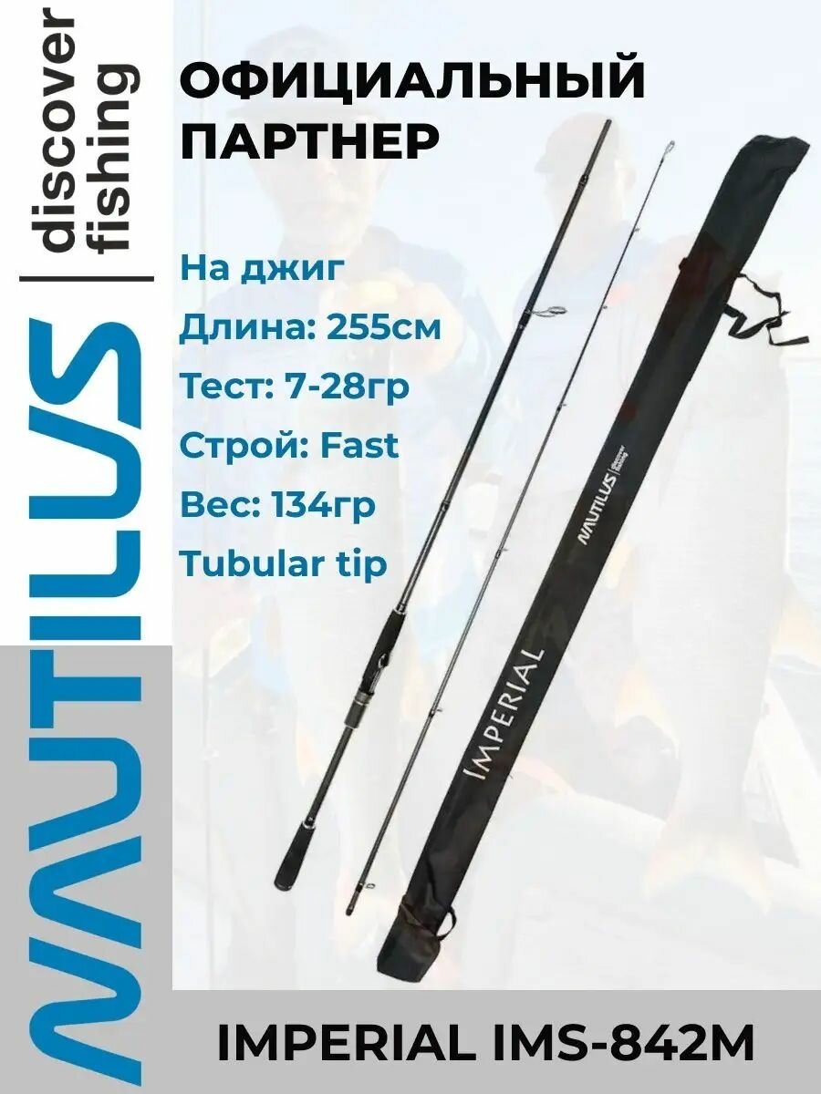 Спиннинг Nautilus Imperial IMS-842M 255см 7-28гр