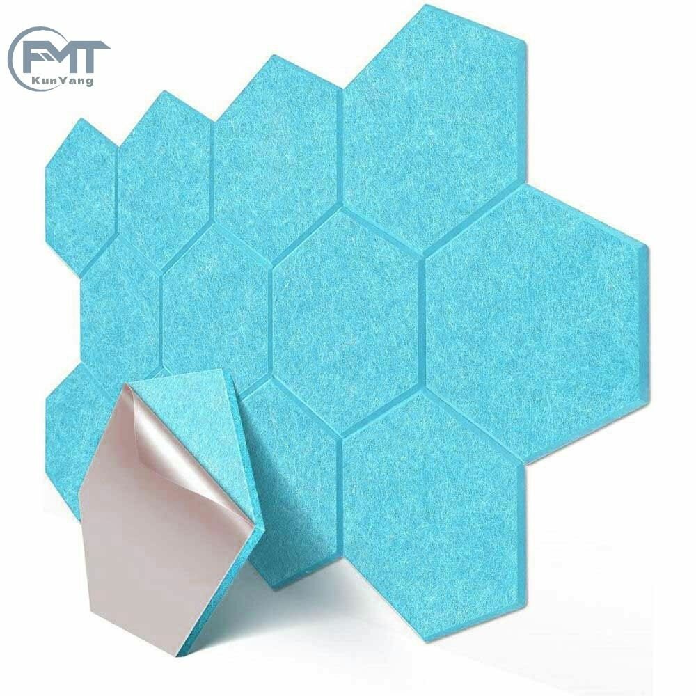 BEIYIN 24 шт. Шестиугольный самоклеящийся Звукопоглощающий материал 30X26CM Шумоизоляция для перегородок декоративные панели для стен