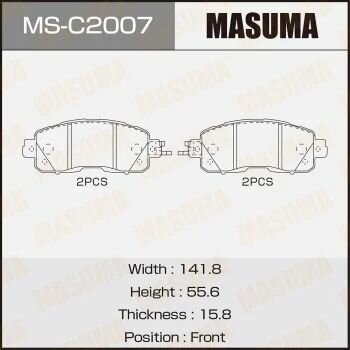 Колодки дисковые MASUMA TEANA/ L33R front (1/8)