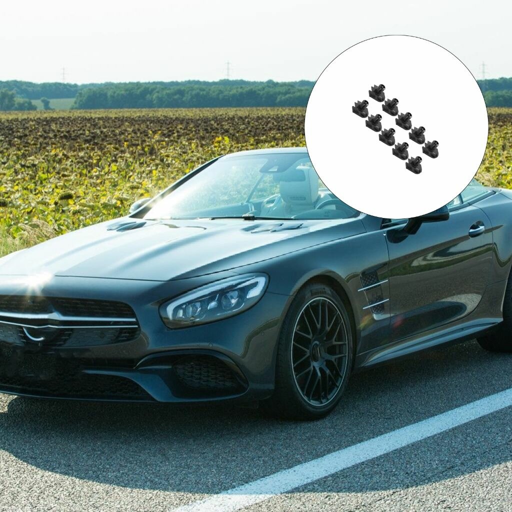 10 шт, застежка решетки радиатора переднего бампера Mercedes-Benz, крепежный зажим, пряжка