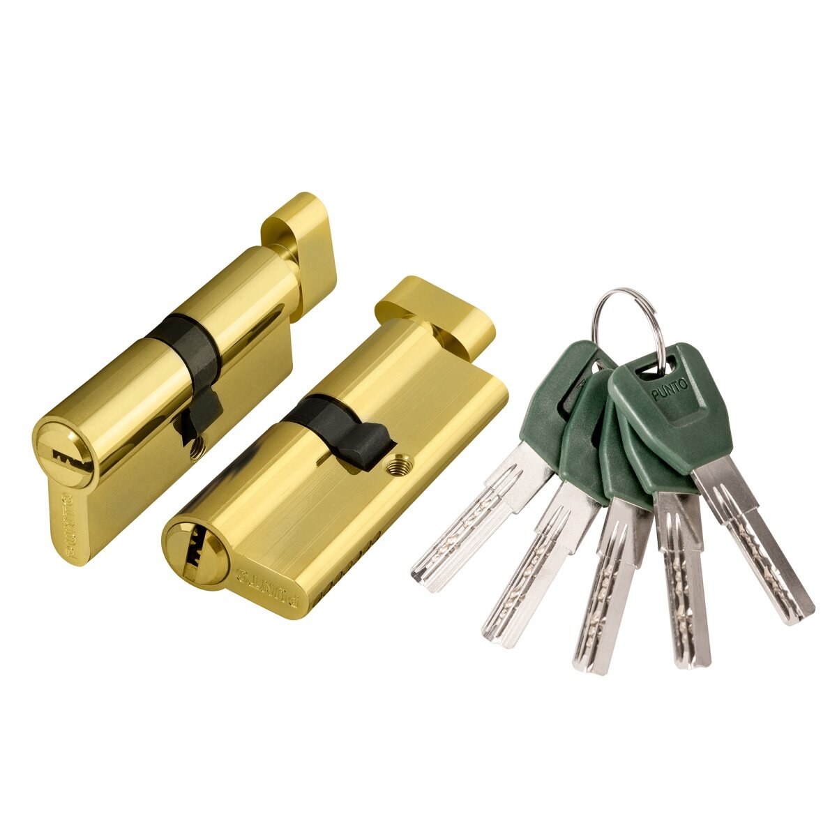 Цилиндровый механизм с вертушкой A202/80 mm (35+10+35) PB латунь 5 кл.