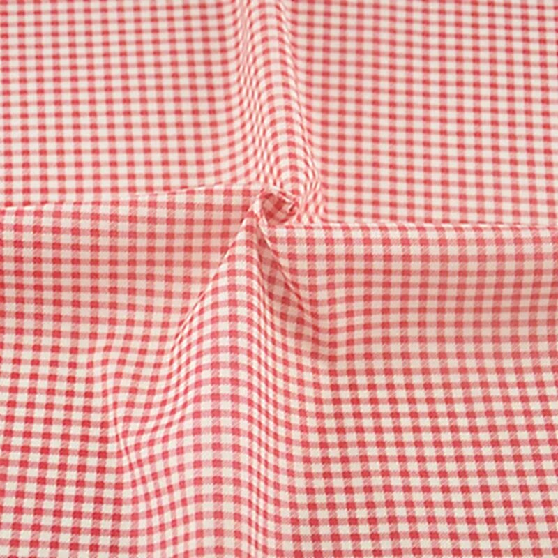 Booksew Клетчатая хлопковая ткань для шитья Красный, 30cm x 30cm, p036-2