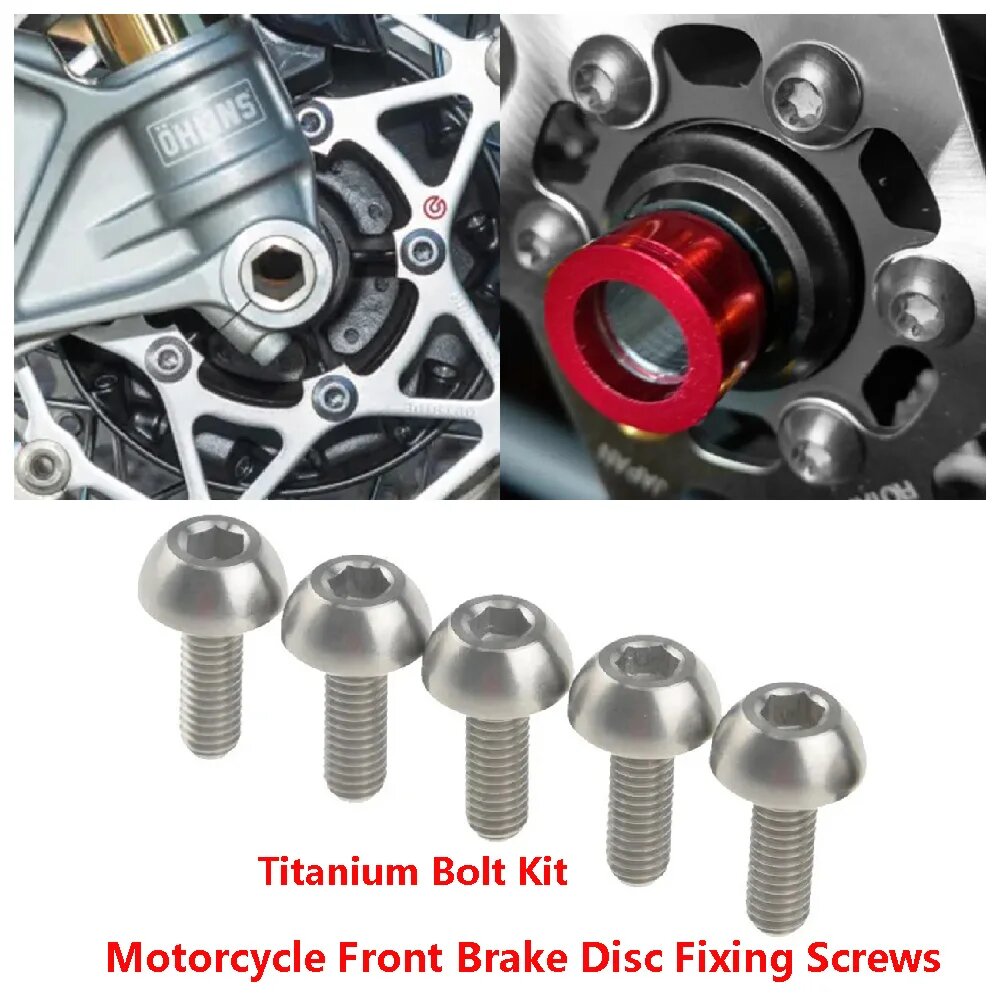 Для Ducati V2 Panigale 899 959 1199 1299 R S ABS 2012-2024 крепежный болт переднего тормозного диска мотоцикла M8X20 мм, набор титановых винтов