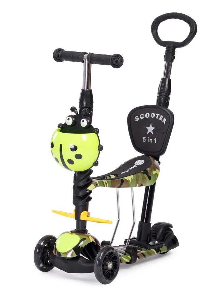 Детский самокат-беговел Scooter с сиденьем и регулировкой высоты руля