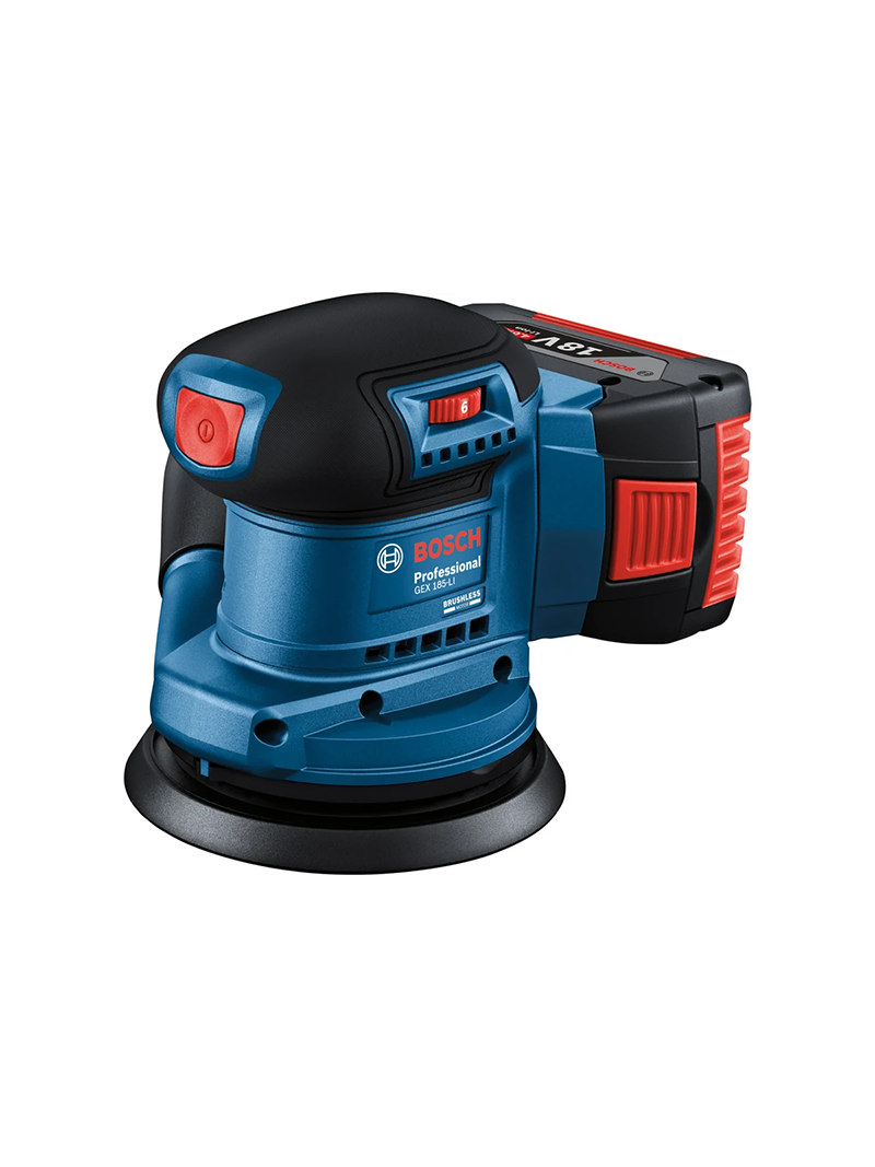 Шлифмашина эксцентриковая Bosch GEX 185-LI, 125мм, 18B, кейс