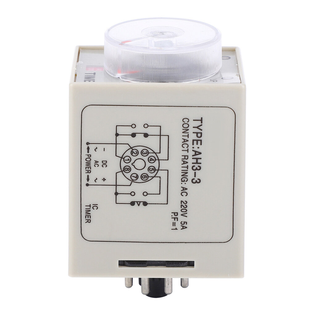 AH3-3 Time Relay Adjustable Delay Timer Switch AC 220V for Automatic Control System