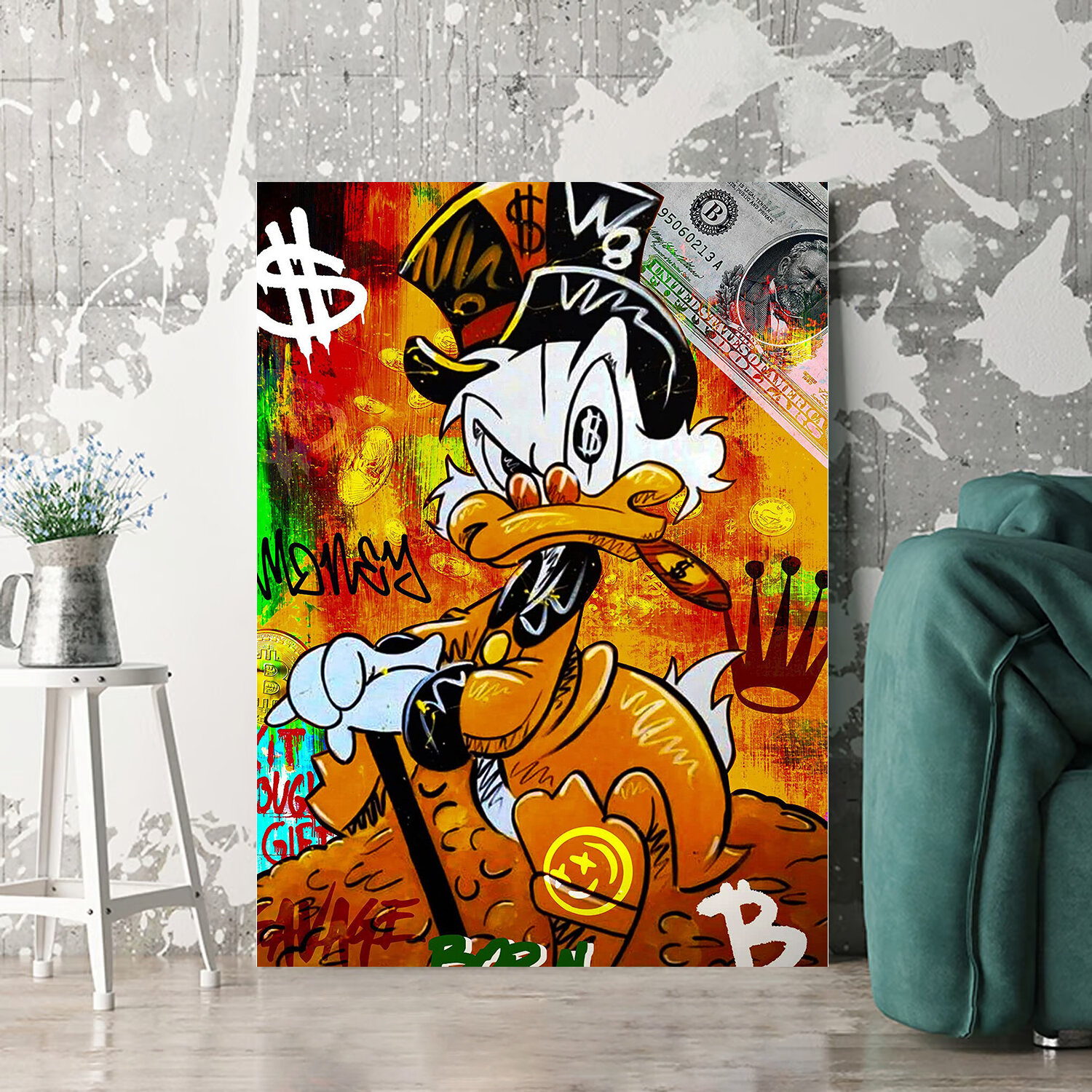 Картина на стену для интерьера - "Граффити, поп арт, Бэнкси", 30х40 см.